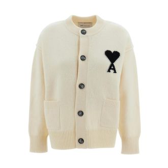 Ami Ami de Coeur Cardigan - - Knitwear - Damen - Wei&szlig; - XS