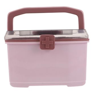 Soimiss Tragbare Kunststoff Medikamentenbox mit Griff und Deckel Multifunktionaler Aufbewahrungsorganizer für Zuhause und Outdoor Praktischer Medizin Organize