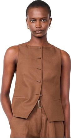 Officine G&eacute;n&eacute;rale Femme, Vestes, Brun, Taille: 40 FR Vest