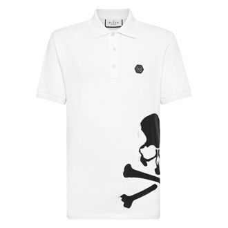 Philipp Plein Polo shirt SS Skull&Bones - - Tops - Herren - Wei&szlig; - 4XL