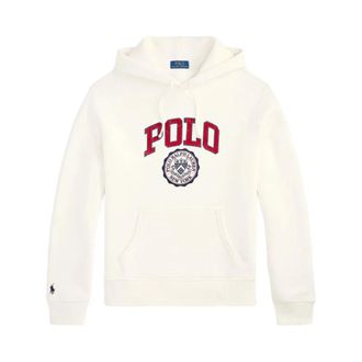 Polo Ralph Lauren Flocked Logo Hoodie - - Sweatshirts & Hoodies - Herren - Wei&szlig; - XL