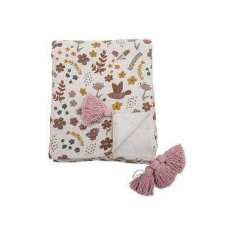 Bloomingville Plaid enfant Kristine - Beige - Coton recyclé