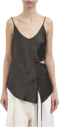 Andrea Ya'aqov Femme, Tops, Brun, Taille: 40 FR D&eacute;bardeur en Viscose