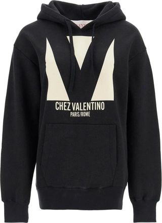 Valentino Garavani Femme, Sweatshirts et sweats &agrave; capuche, Noir, Taille: 40 FR Chez Valentino Graphic Sweat &agrave; capuche