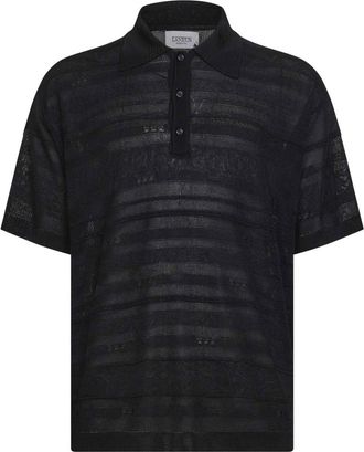 Laneus Homme, Tops, Noir, Taille: XL Polo Tricot&eacute;