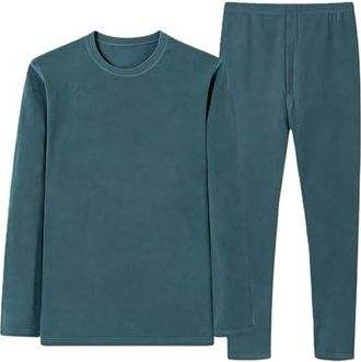 Generic Chemise de nuit &agrave; manches courtes en soie pour femme - Haut et pantalon - Pyjama dhiver sexy pour femme, vert noir, 5XL