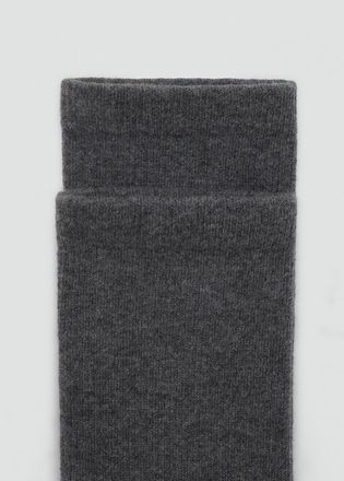 Mango Chaussettes coton gris chin&eacute; fonc&eacute; - Femme - Taille unique - MANGO