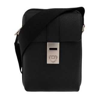 Ferragamo Twins Leder Tasche - - Bags - Herren - Schwarzk - ONE SIZE