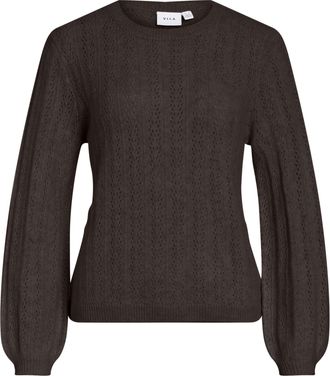 Vila Viliga Pointelle L/S O-Neck Top -Noos
