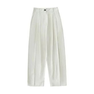 STUDIO NICHOLSON Acuna Plisse-Hose mit weitem Bein - - Trousers - Damen - Wei&szlig; - M