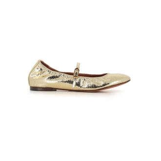 Lanvin Goldene Ballerina-Schuhe aus Leder - - Shoes - Damen - Gelb - 39 EU
