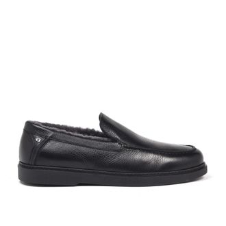 Baldinini Slip-On-Loafer aus genarbtem Leder - - Shoes - Herren - Schwarzk - 45 EU