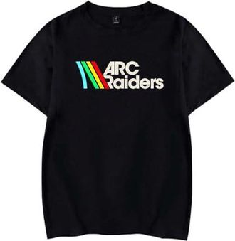 Generic Arc Raiders 2025 Merch T-shirt unisexe décontracté col rond à manches courtes, Noir, XXL