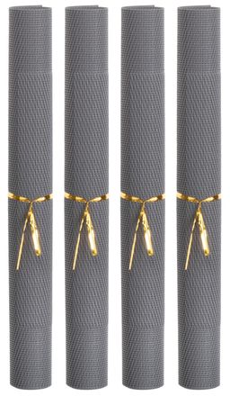 Brandsseller Platzset 4er Pack hochwertige dekorative Tischunterlagen Gr&ouml;&szlig;e: ca. 30x 45 cm, Dunkelgrau