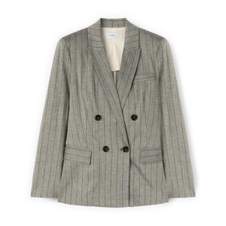 Motivi Zweireihiger Nadelstreifen-Blazer - - Jackets - Damen - Grau - XL