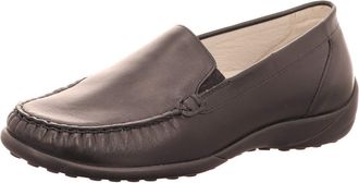 Waldläufer KLÄRE 640004186001 Damen Mokassins, Schwarz, 42.5 EU X-Large