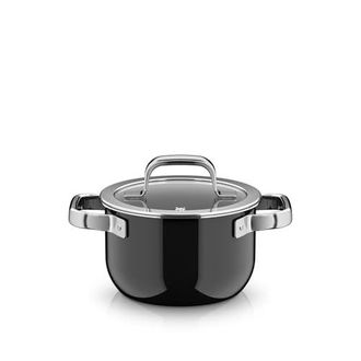 WMF Fusiontec Mineral Pro, Kochtopf mit Deckel, 16 cm, kratzfestes Material, Topf Induktion, f&uuml;r alle Herdarten geeignet, Made in Germany, schwarz, 051864