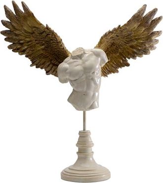 Kare Design Design Deko Figur Guardian Angel Male, Mehrfarbig, Deko Objekt, Wohnaccessoires, Engel Motiv, Handgearbeitet, 47x44x12 cm (H/B/T)