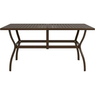 vidaXL Gartentisch Braun 140x80x72 cm Stahl Vidaxl