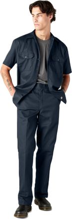 Dickies Herren Regular Fit Freizeit Hemd Shrt/S Work Shirt, Kurzarm, Blau (Navy Blue NV), Gr. XXX-Large (Herstellergröße: 3XL)