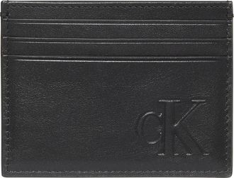 Calvin Klein Herren Kartenetui Bold aus Leder, Schwarz (Black), Einheitsgr&ouml;&szlig;e