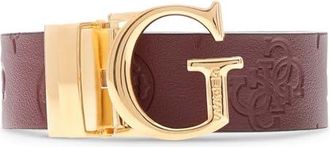 Guess ceinture Jena Adjustable And Reversible Pant Belt W105 Wine Multi bordeaux noir raccourcissable r&eacute;versible