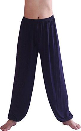 Hoerev Hommes Super Soft Modal Spandex Harem Yoga / Pilates Pantalons, Bleu Marine, 3XL