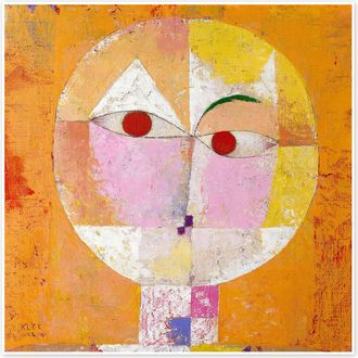 Posterlounge Senecio (Baldgreis) Poster von Paul Klee 50 x 50 cm Orange Wandbilder Wanddeko