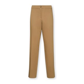 Elena Miro Hosen mit B&uuml;gelfalte - - Trousers - Damen - Braun - XL