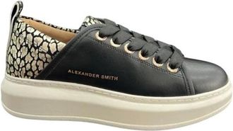 Alexander Smith Femme, Chaussures, Noir, Taille: 37 EU Baskets en polyester, Composition en cuir, Style E1D