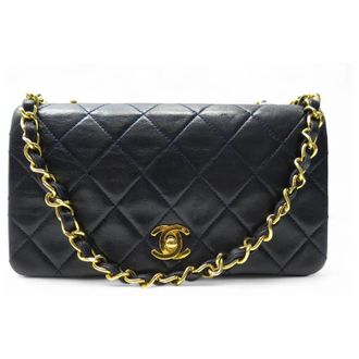 Chanel Crossbody Bags - VINTAGE CHANEL MINI TIMELESS QUILTED LEDER SCHULTE - Gr. unisize - in Blau - f&uuml;r Damen