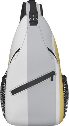 AOOEDM Sling Chest Crossbody Bag Anti-Diebstahl Wasserdichter Schulterrucksack Lässiger Rucksack für Sport Gym Yoga, für Grau Gestreift Sonnig Gelb Streifen 