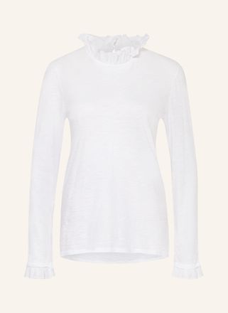 Rich & Royal Longsleeve Im Materialmix weiss