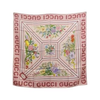 Gucci Pre-owned Vintage Seidenschal - - Pre-owned - Damen - Rosa - ONE SIZE