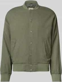 Jack & Jones Leinenbomberjacke mit Paspeltaschen Modell ARIO