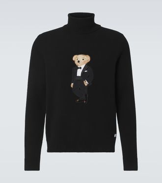 Ralph Lauren Purple Label Pull à col roulé Polo Bear en cachemire