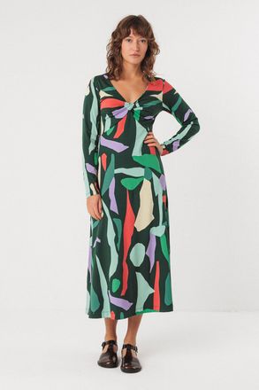 SKFK Damen vegan Kleid Irantzu Mehrfarbig