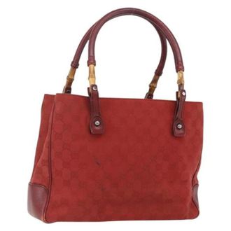 Gucci Sac &agrave; main en toile Pre-owned - Femme - Pre-owned - Rouge - Taille: ONE Size