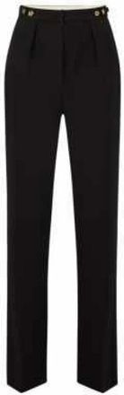 Elisabetta Franchi Femme, Pantalons, Noir, Taille: 40 FR Wide Pantalons