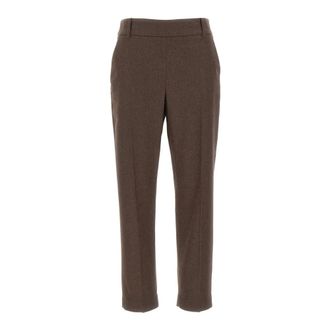 Eleventy Femme, Pantalons, Brun, Taille: 40 FR Pantalon Capri