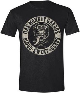 Gas Monkey Garage Hommes T-Shirt GMG Blood Sweat and Beers Männer Shirt Noir-XL