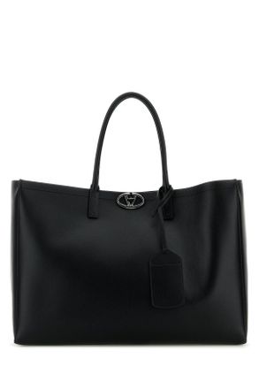 Valentino Garavani Calf Leather Tote Bag - Black