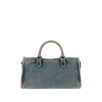 Balenciaga Denim Tote Bag - Blue