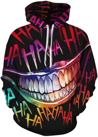 OLIPHEE Herren 3D Print Kapuzenpullover Spa&szlig; Hoodie Langarm Casual Galaxy Jumper 272haha S