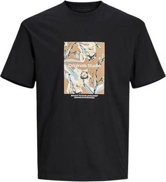 Jack & Jones JACK&JONES PLUS JORSEQUOIA T-Shirt SS Crew Neck PLS, Noir, XXXXL