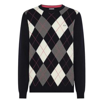 Sun 68 Sweater Argyle Warm L/S - - Knitwear - Herren - Mehrfarbig - S