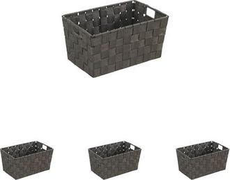 WENKO Wenko Aufbewahrungskorb 2er Set braun (Packung mit 4)