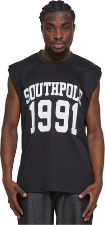 Southpole College Tank Top Black/White, L