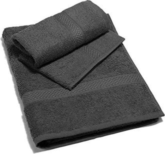 Caleffi 2-teiliges Handtuchset 100% Baumwolle Frottee - 1 Handtuch 50x100 cm + 1 Gästetuch 40x60 cm, Weich & Saugfähig