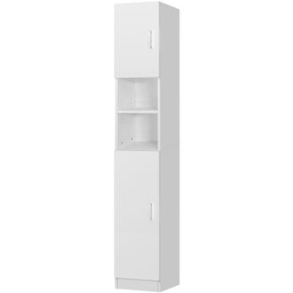 ML Design ML-Design Badezimmer Hochschrank, 30x190x25 cm, Wei&szlig;, aus MDF